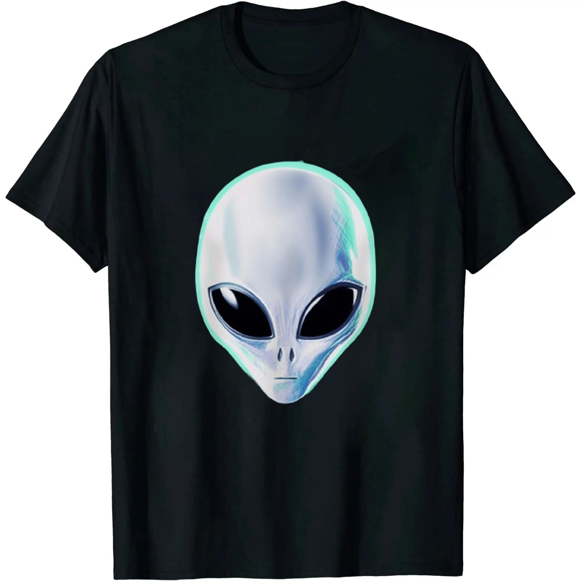 COMIO Mysterious Color Alien Head T-Shirt Aesthetic Alien Tee T-Shirt ...