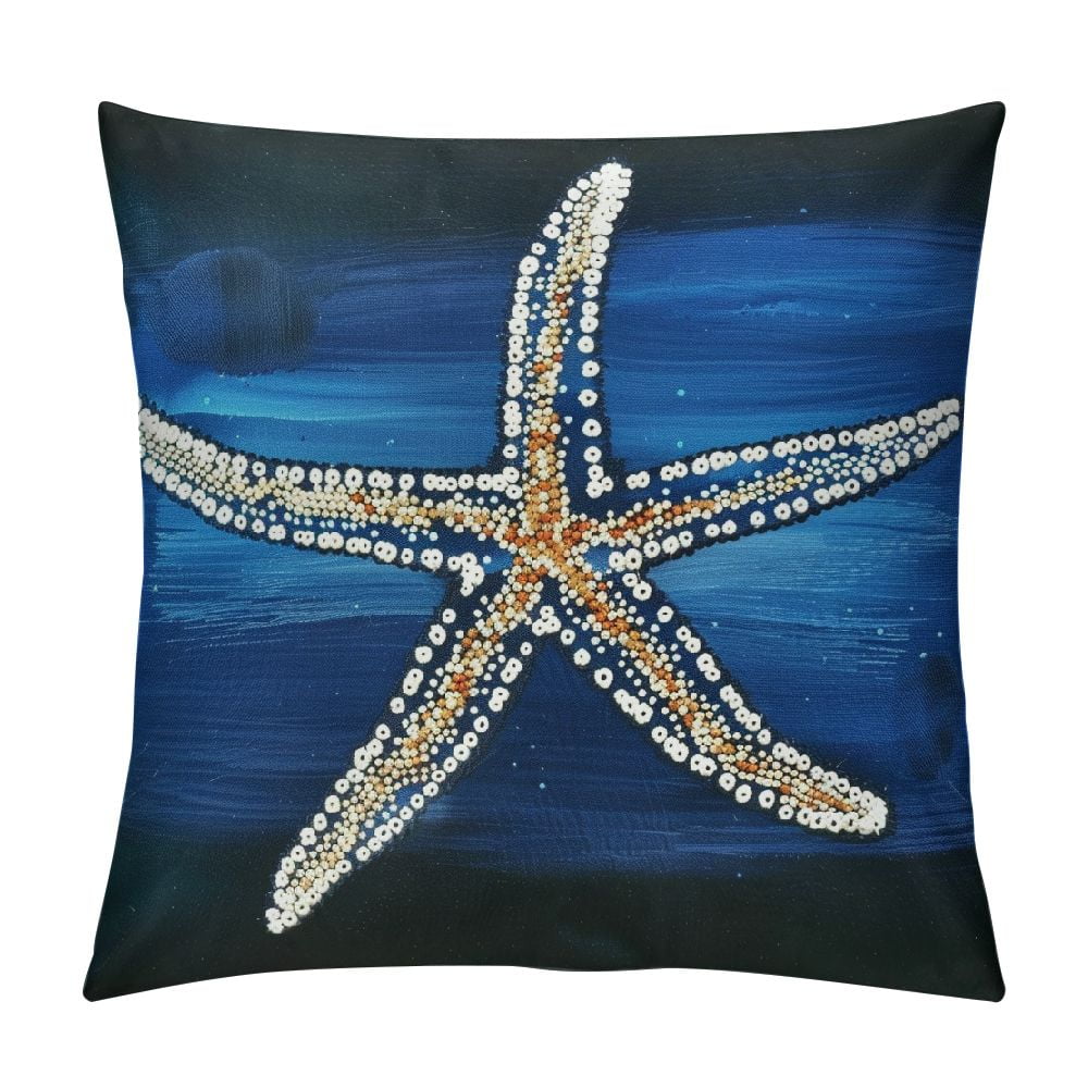 COMIO Nautical Starfish Throw Pillow Covers Coastal Beach Themed ...