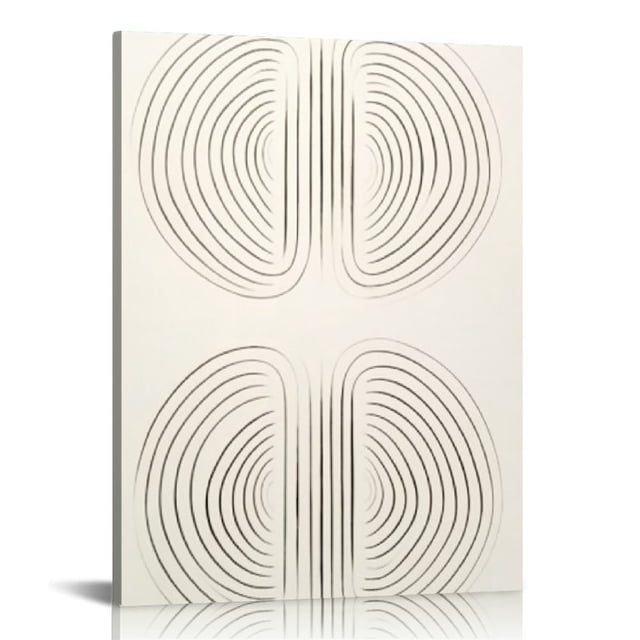 COMIO Neutral Canvas Wall Art Boho Mid Century Modern Prints Boho Beige ...
