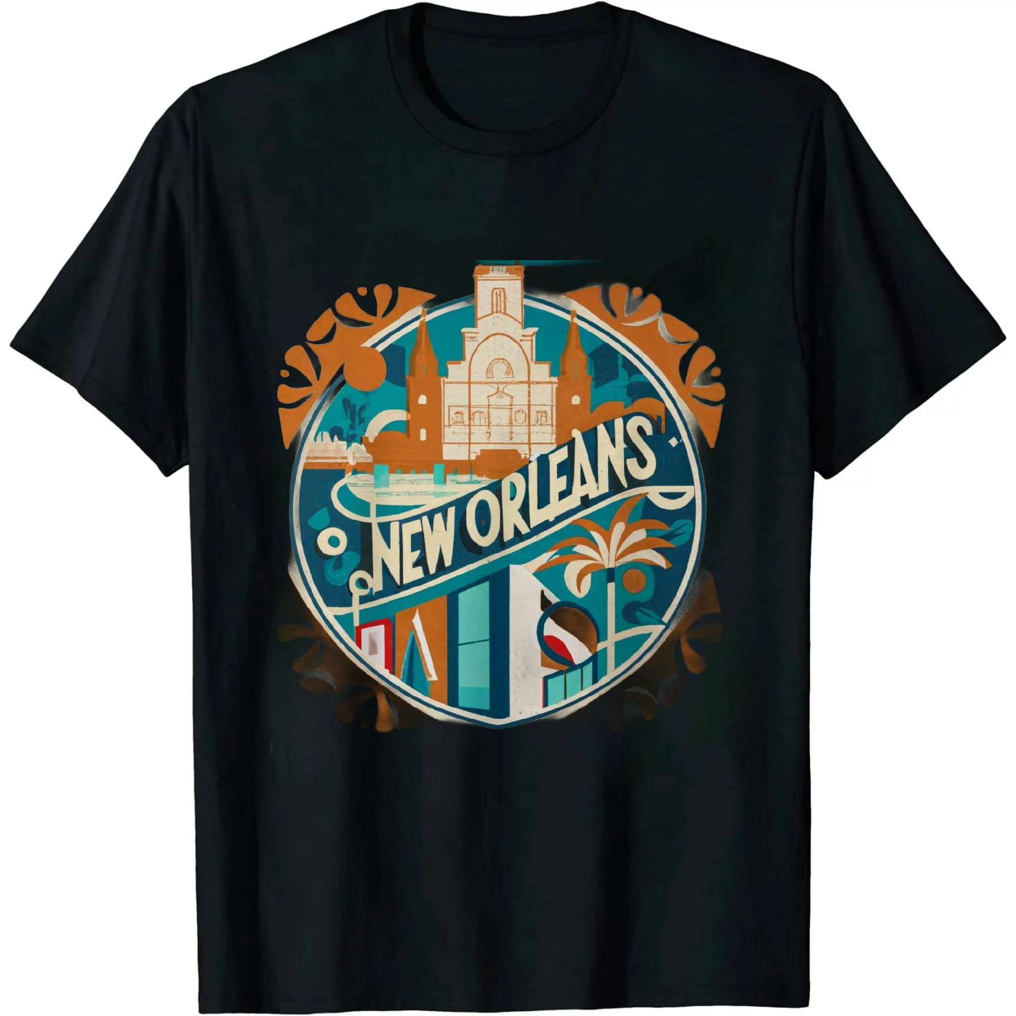 COMIO New Orleans University Style T-shirt: Retro College - Walmart.com