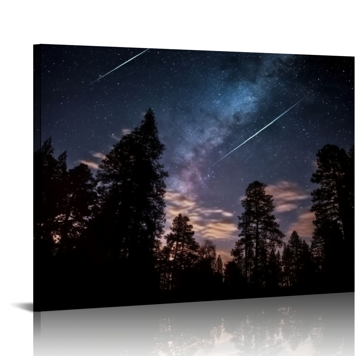 COMIO Night Sky Canvas Wall Art (Ready to Hang) Gallery Wrap of ...