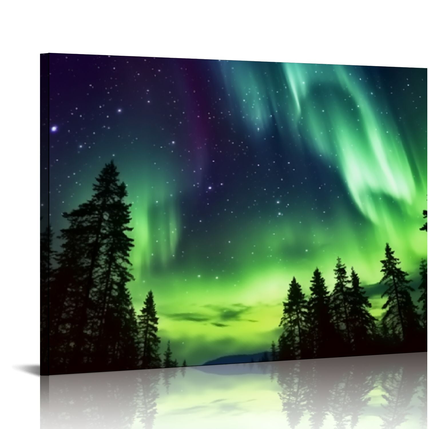 COMIO 'Northern Lights Aurora Borealis Acrylic Glass Wall Art - Walmart.com