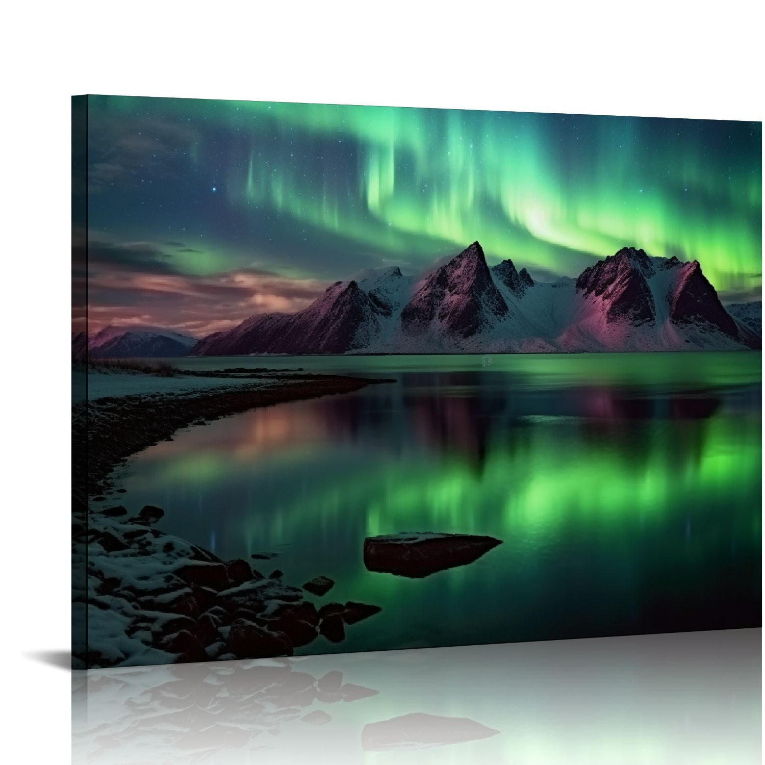 COMIO Northern Lights Wall Decor Painting Psychedelic Canvas Aurora ...