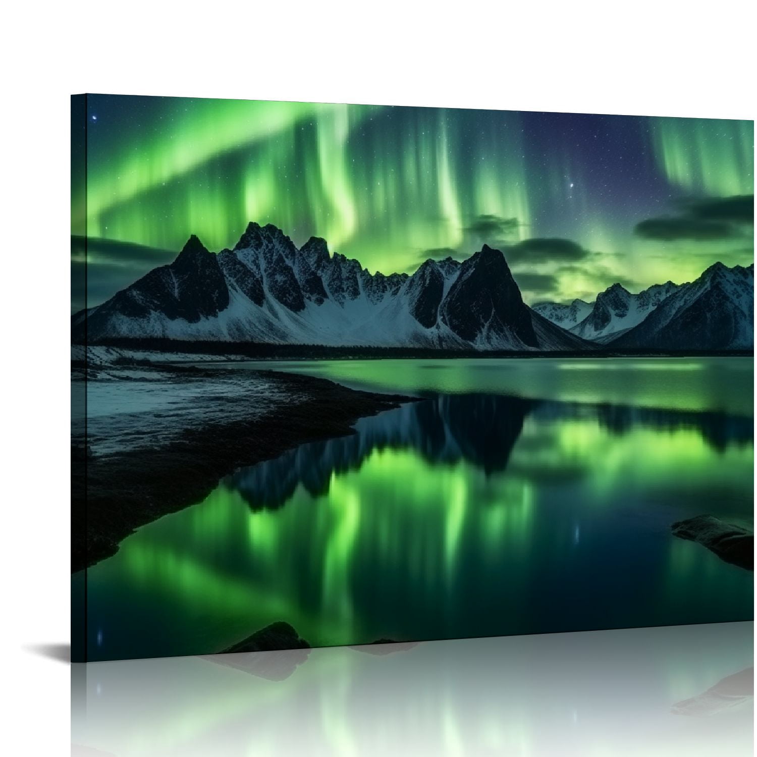 COMIO Northern Wall Decor Painting Psychedelic Canvas Aurora Borealis ...