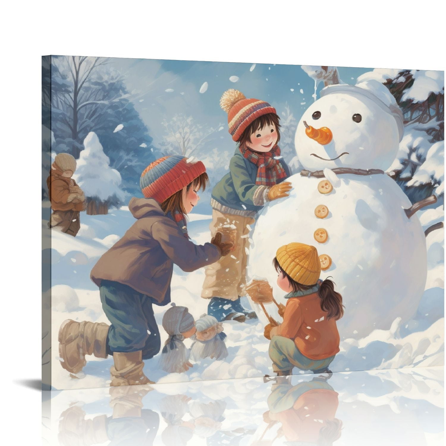 COMIO OPeque Christmas Snowman Decor Poster Wall Art Hanging Picture ...