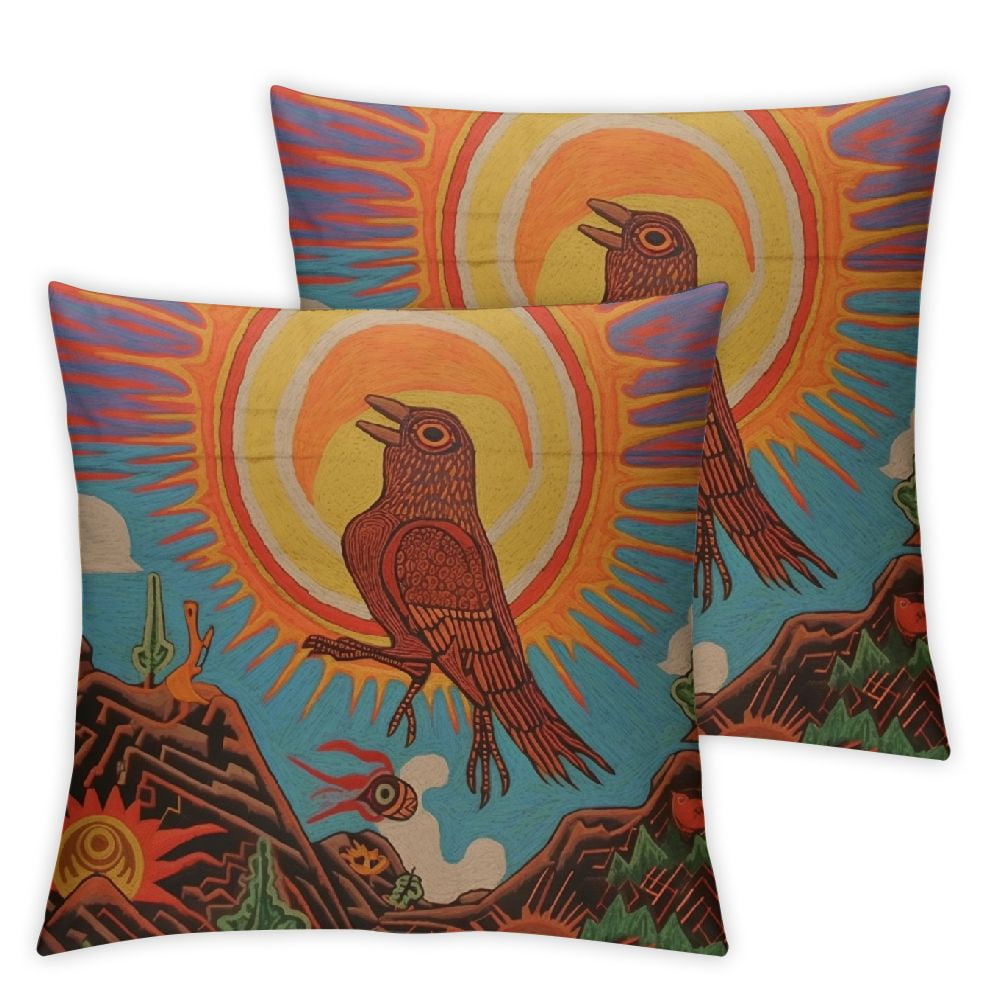 COMIO Oaxacan Mexico Mexican Mayan Aztec Tribal Boho Art Throw Pillow ...