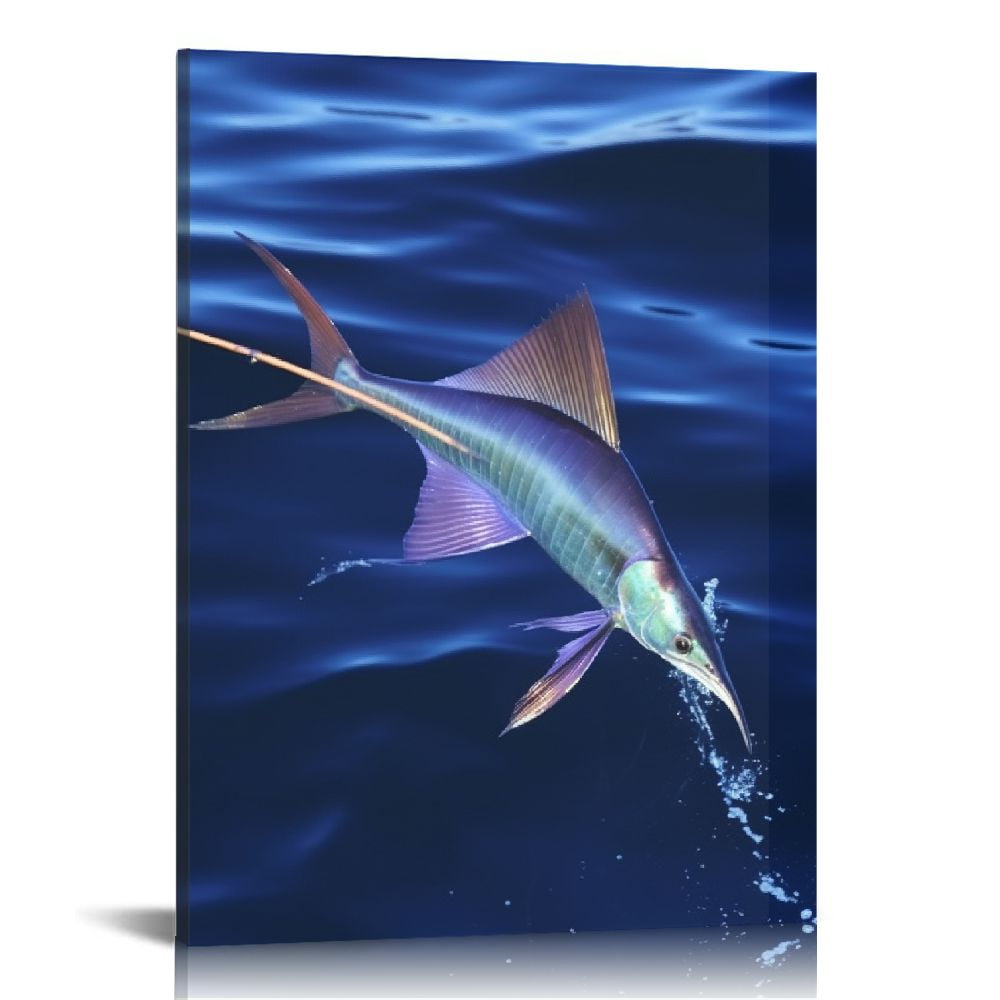 COMIO Ocean Jumping Fishing Poster Decorative Painting Canvas Wall Art ...