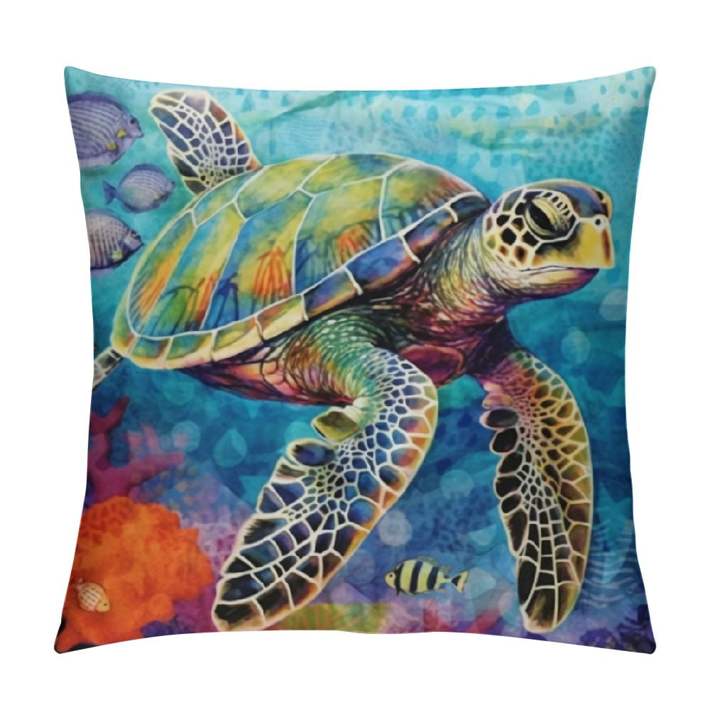 COMIO Ocean Theme Nautical Decorative Pillow Covers, Sea Turtle Octopus ...