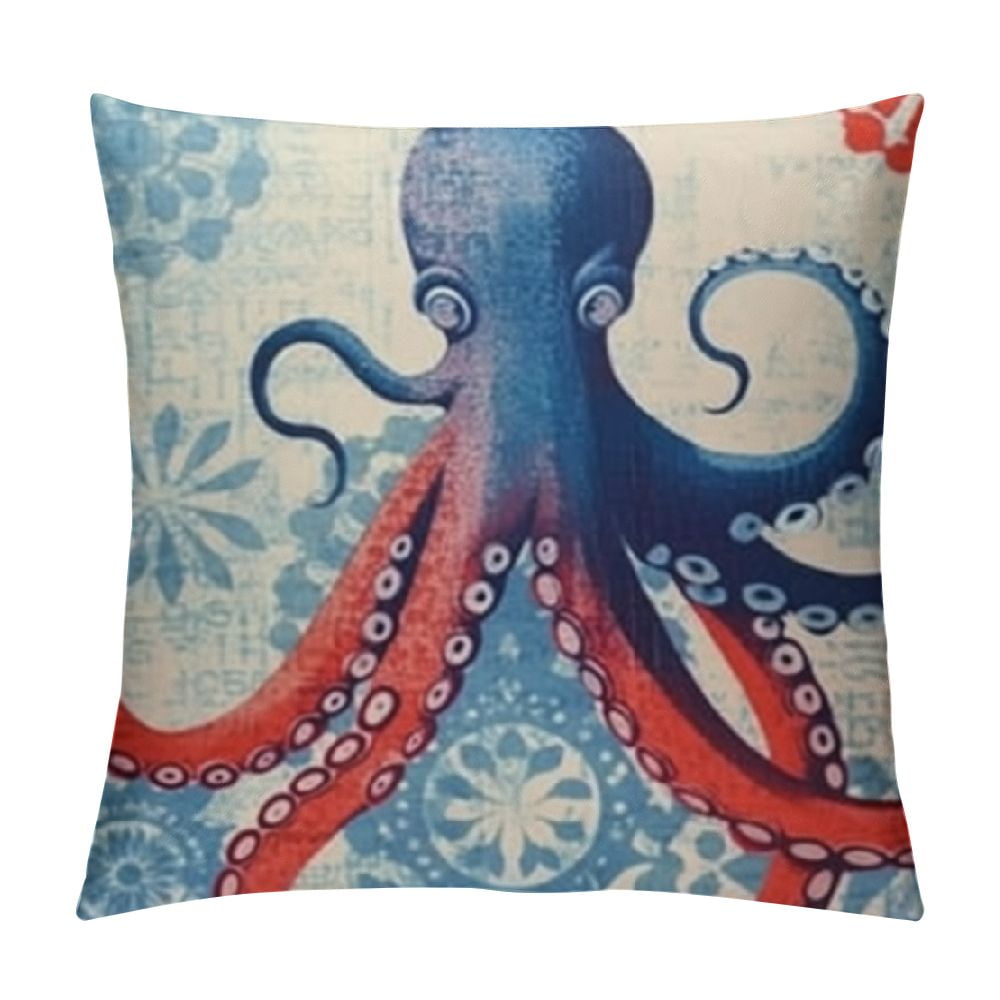 COMIO Ocean Theme Square Pillow Case Mediterranean Style Decorative ...