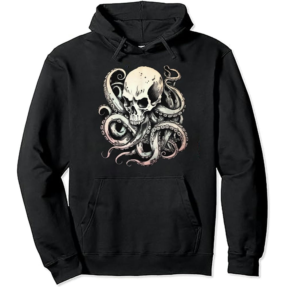 COMIO Octopus Skull Monster Kraken Cthulhu Skull for Men Women Pullover ...