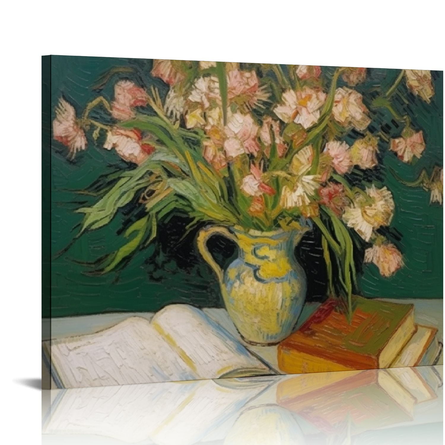 COMIO Oleanders Canvas Prints Wall Art by Van Gogh Floral Oil Paintings Reproduction for Home ...