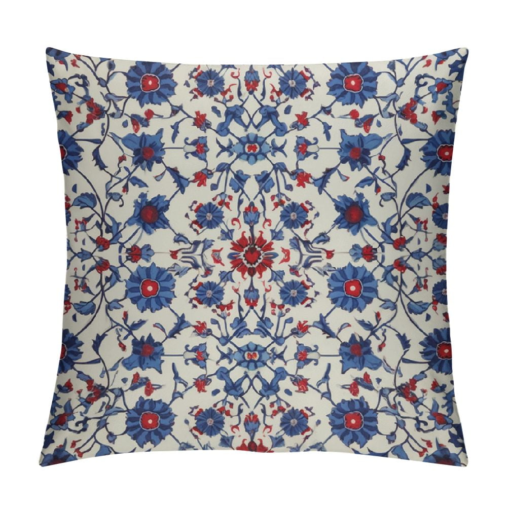 COMIO Orient Throw Pillow Cushion Cover, Moroccan Floral Pattern with ...
