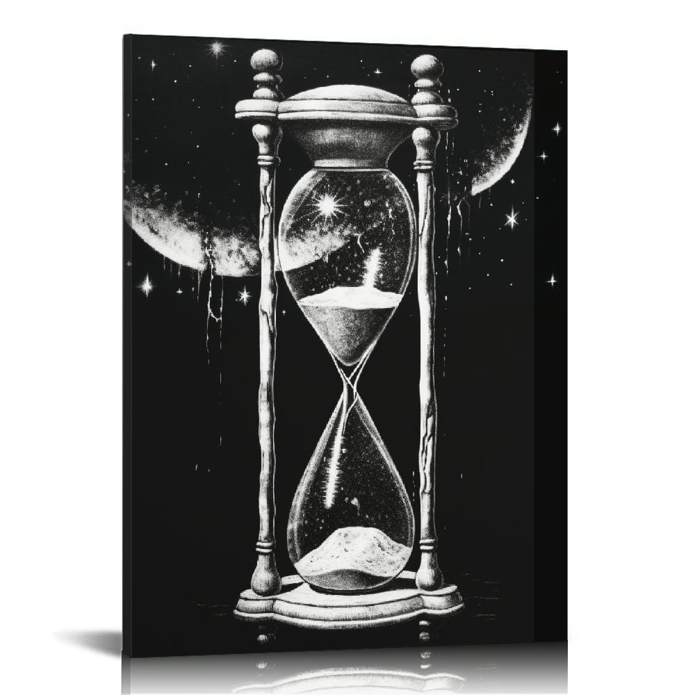 COMIO Out of Time.Skeleton, Hourglass, Dark Art, Gothic Home Decor ...