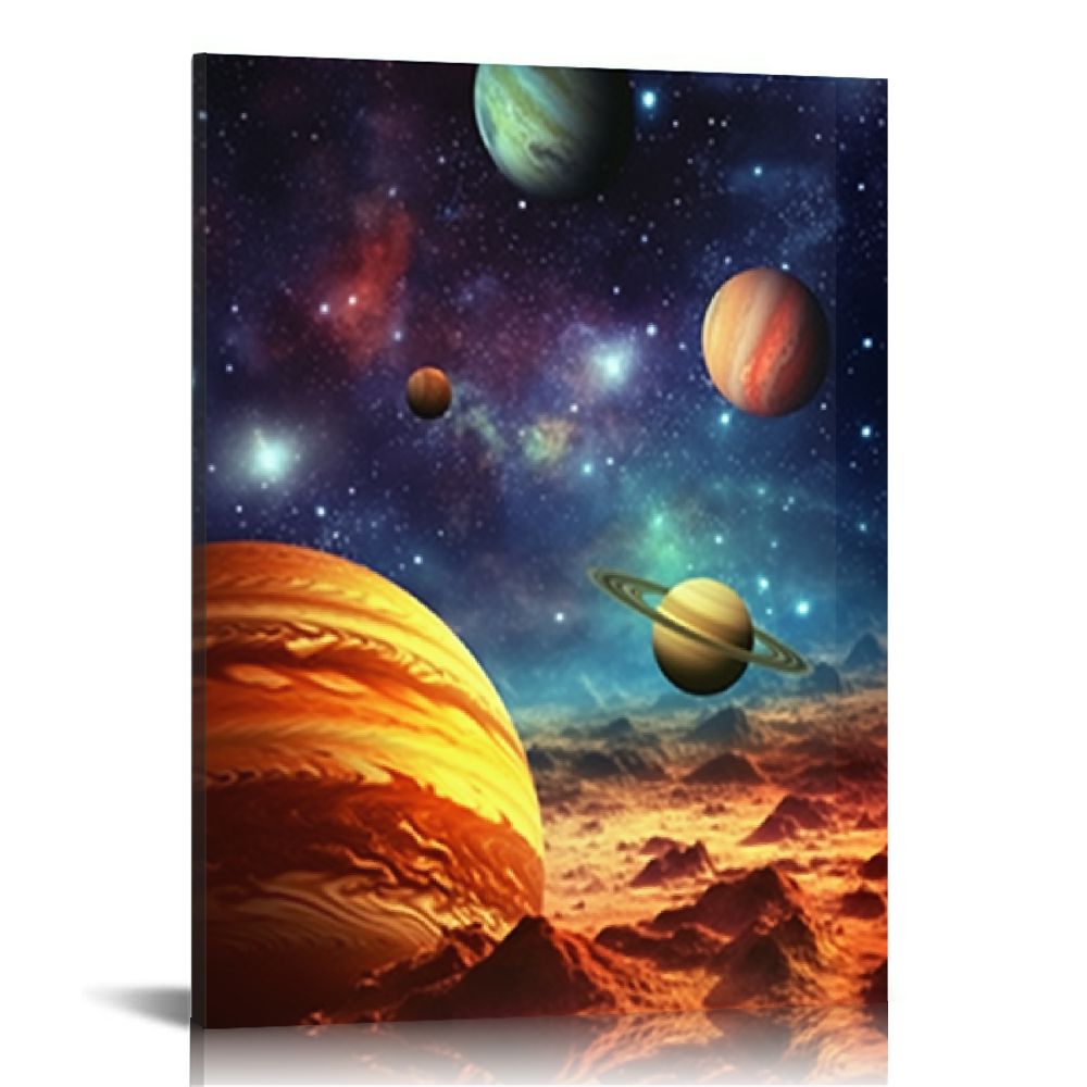 COMIO Outer Space Canvas Wall Art Planet Posters & Prints Artwork ...
