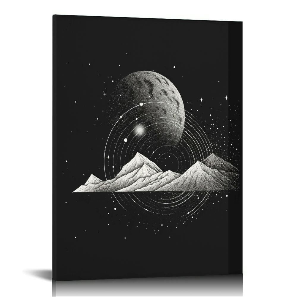 COMIO Outer Space Wall Art Large Galaxy Earth Canvas Wall Decor ...