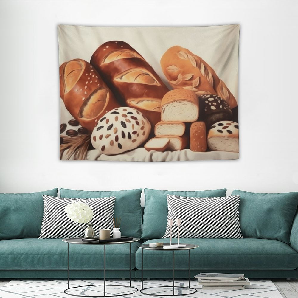 COMIO Painted Bread Tapestry for Bedroom Aesthetic Wall Hanging Dorm ...