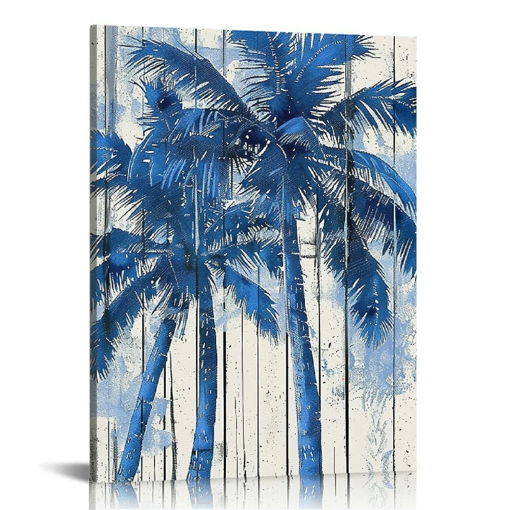 COMIO Palm Tree Canvas Wall Art - Modern Tropical Artwork Hawaii ...