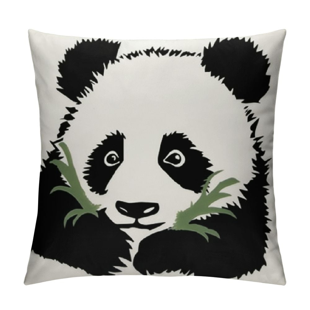MLJA Panda Throw Pillow Cover, Panda Lover Gifts for Women Girls Kids ...