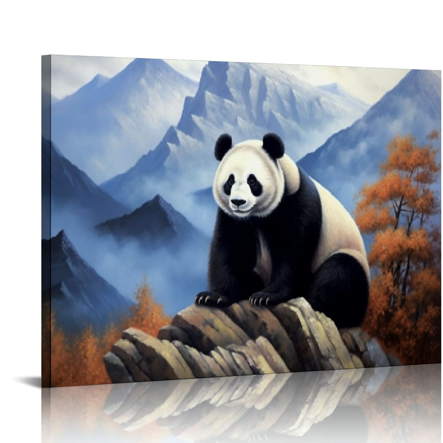 COMIO Panda Mountain Realistic 7 Canvas Art - Home Decor Wall Art Print ...