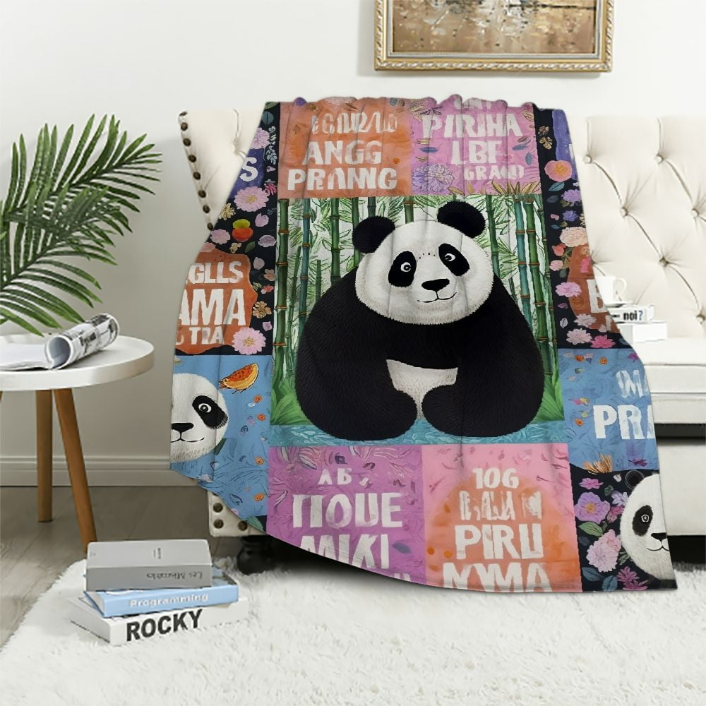 COMIO Panda Throw Blanket Panda Gift Girls, Panda Lover Gifts, Just A ...