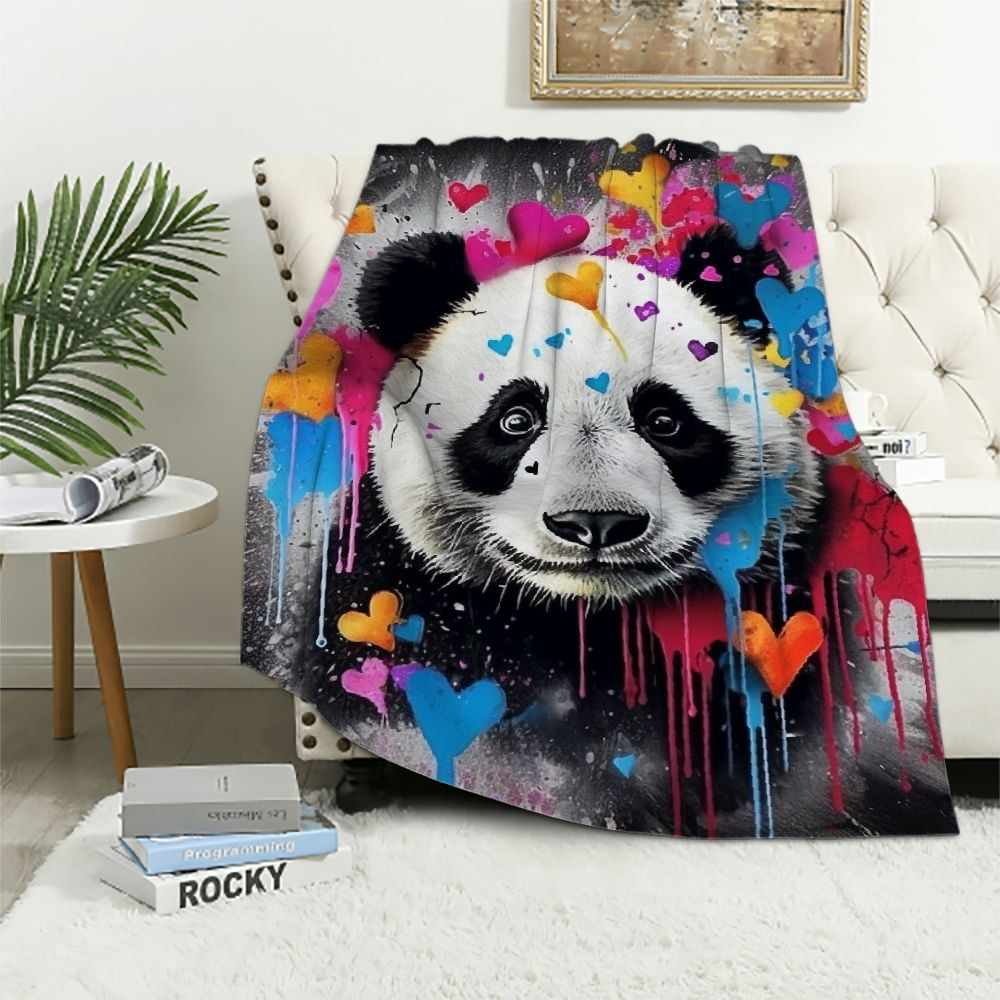 COMIO Panda Throw Blanket Panda Blanket Gifts for Girls Boys Kids ...