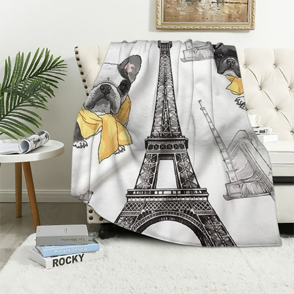 COMIO Paris Eiffel Tower Throw Blanket Queen for Girls Women,Cute ...