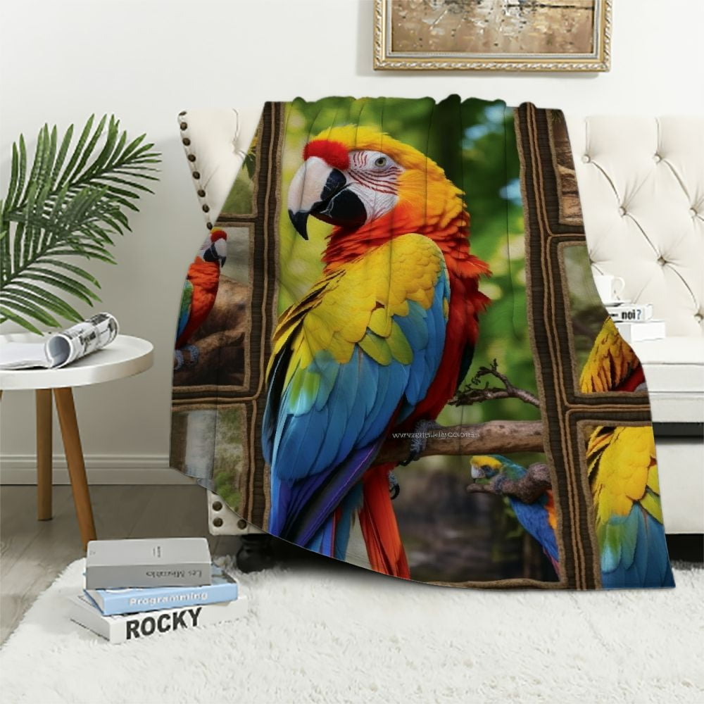 COMIO Parrot Bird Blanket Parrot Bird Gifts for Boys Men Parrot Bird ...
