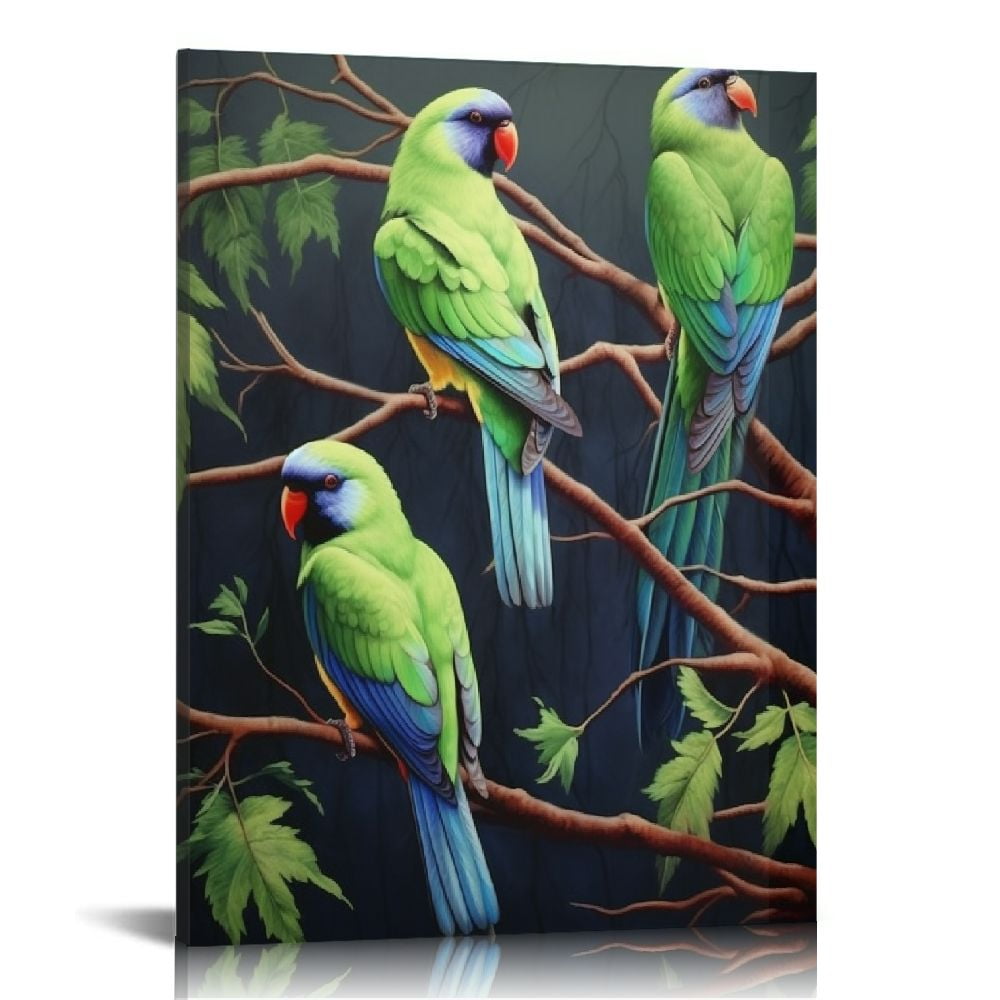 COMIO Parrot Macaw Bird 11 Canvas Art - Home Decor Wall Art Print Poster Painting Large ...