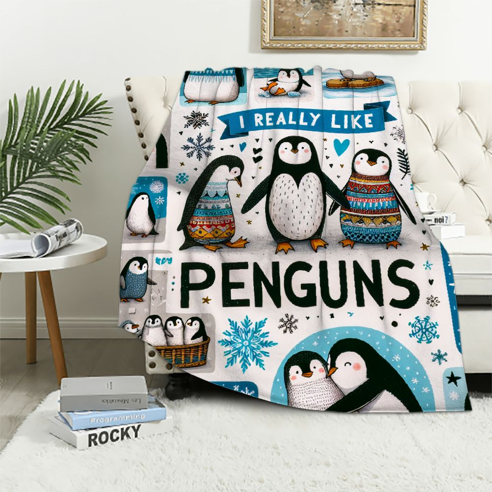 YANMS Penguin Blanket Gifts for Women Men- Penguin Lover Ice Cute ...