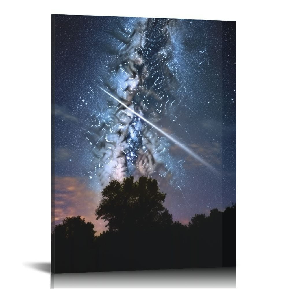 COMIO Perseid Meteor Shower Skys Star Canvas Poster Bedroom Decor ...
