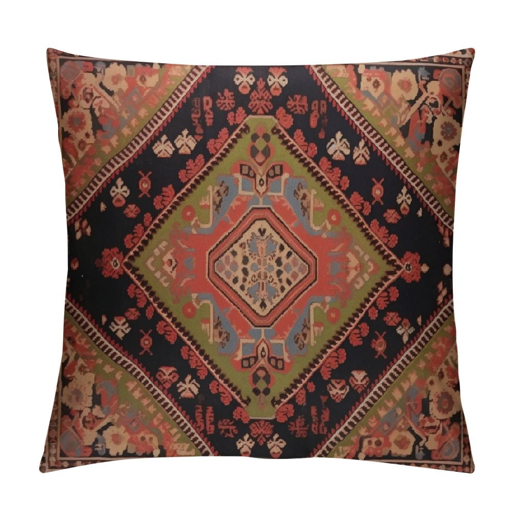 MLJA Persian Carpet Tribal Pattern Throw Pillow Cover Persian Embossing ...