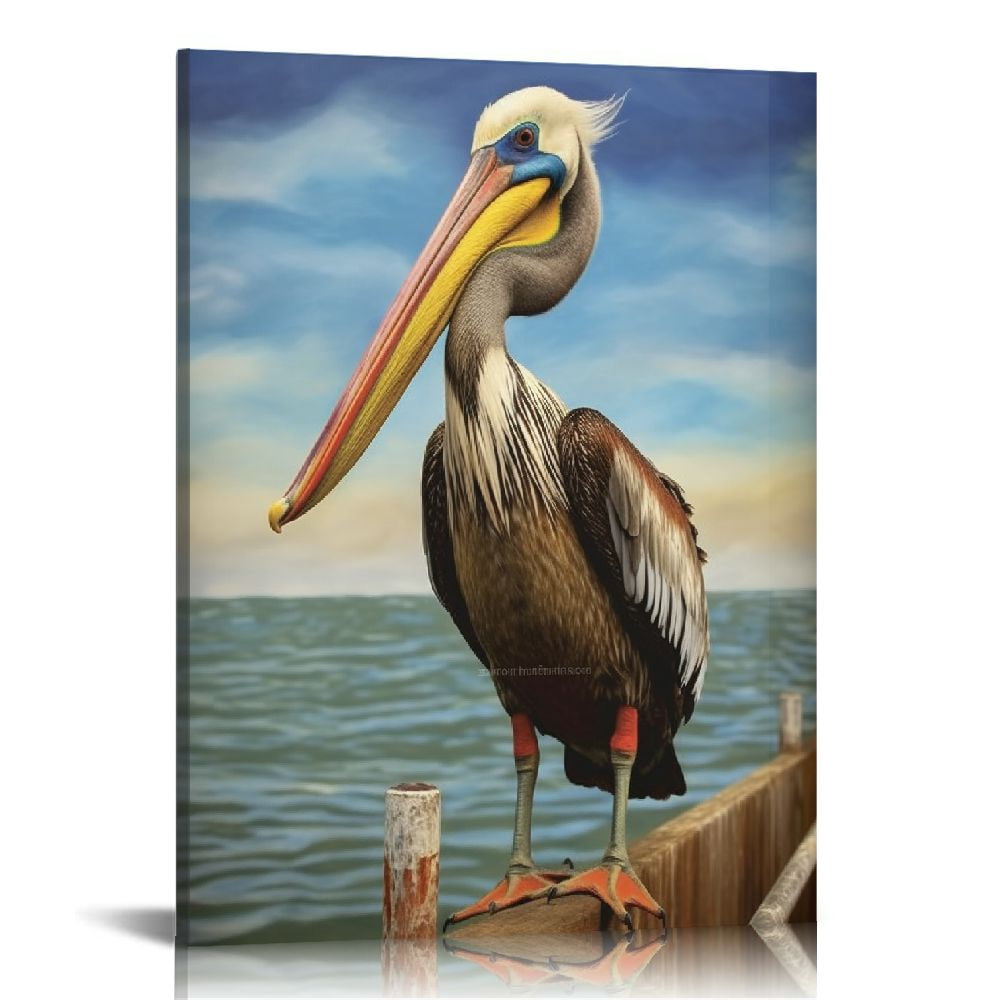 COMIO Peter Pelican Portrait Photo Bird Picture Wall Decor Beautiful ...