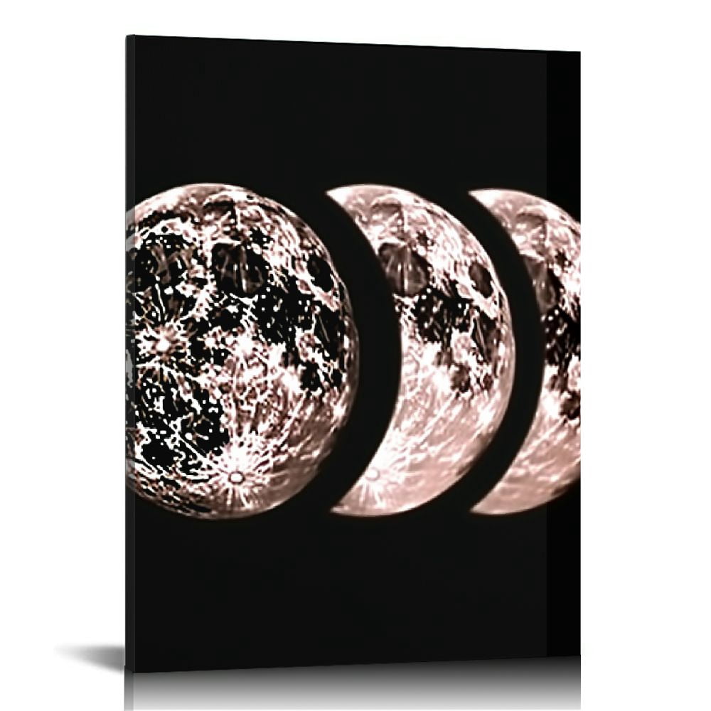 COMIO Phases of the Moon Picture Abstract Space Black Wall Art ...