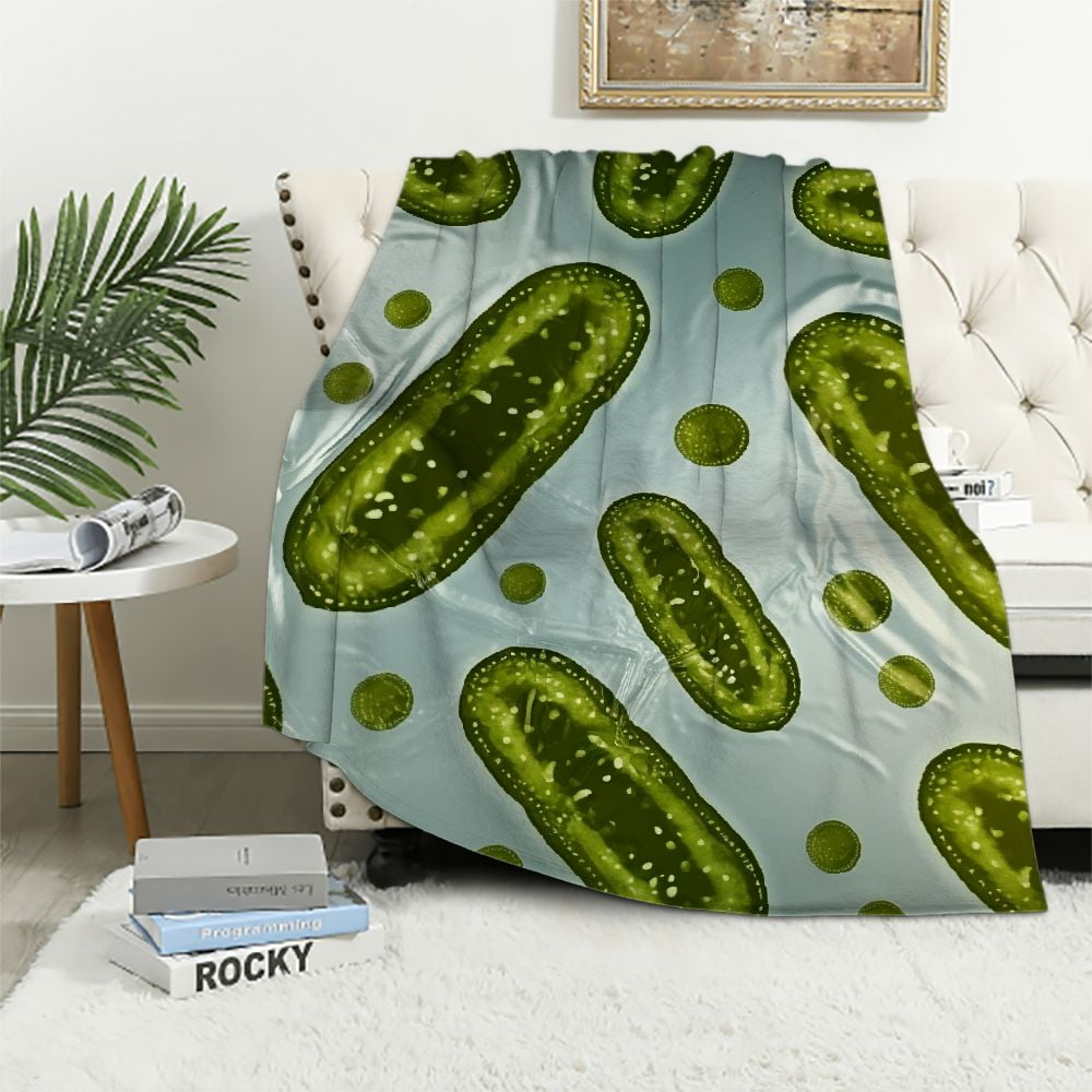 COMIO Pickle Blanket Pickles Salty Pickled Cucumbers Food Green Throw ...