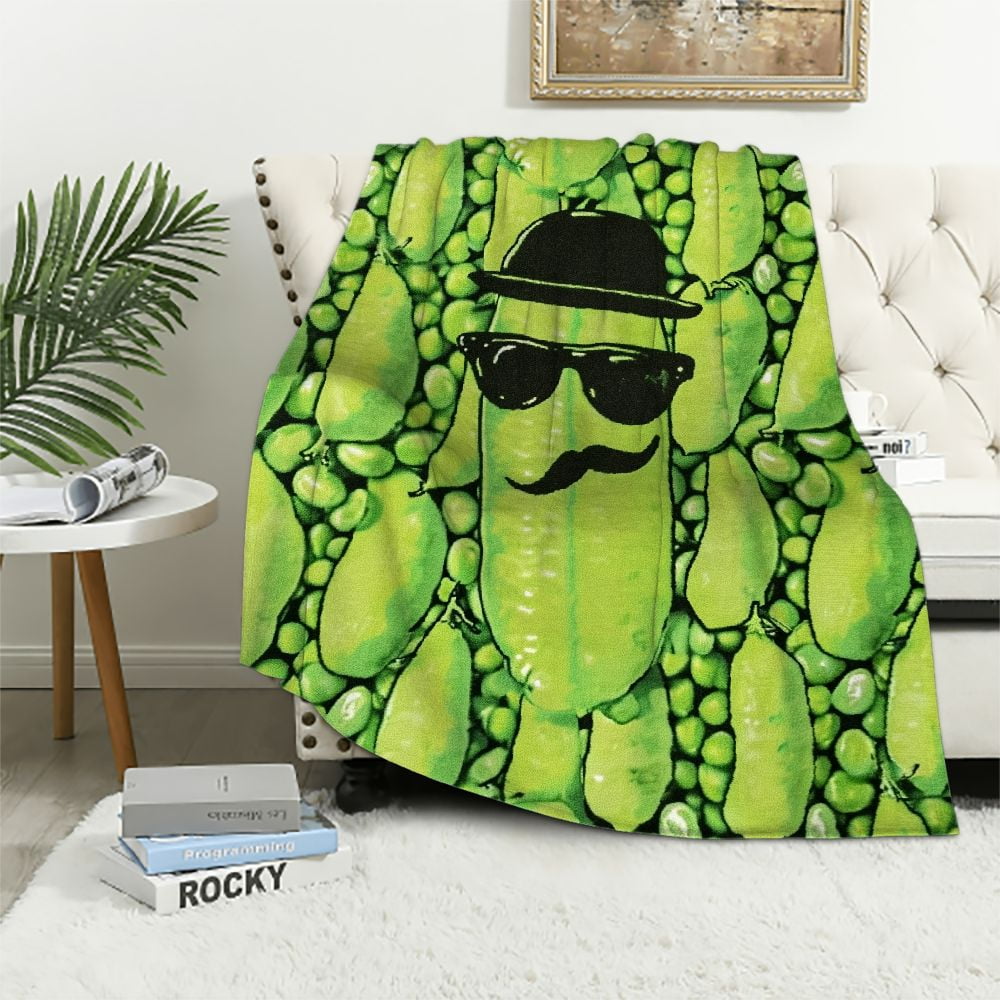 COMIO Pickle Blanket for Girls - Flannel Blankets - Soft Fuzzy Plush ...