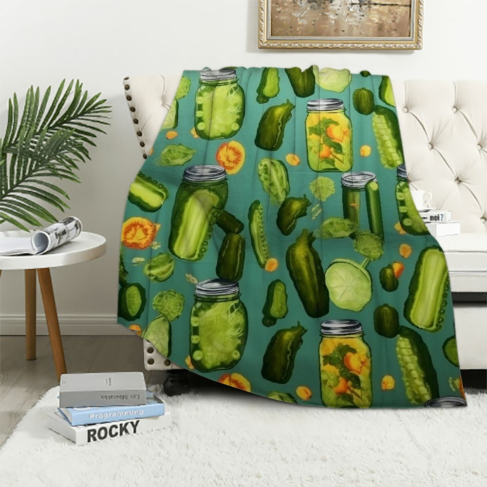 COMIO Pickle Throw Blanket Funny Pickle Gifts for Pickle Lovers Women ...