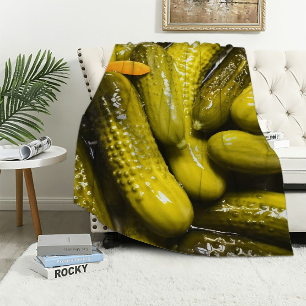 COMIO Pickles Blanket for Fall Winter Spring All Season Warm Fuzzy for ...