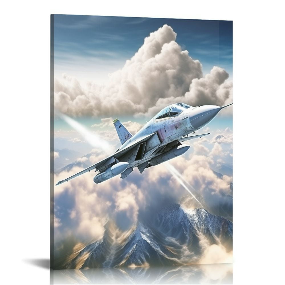 COMIO Pieces Airplane Wall Art Canvas Airplane Picture for Wall ...