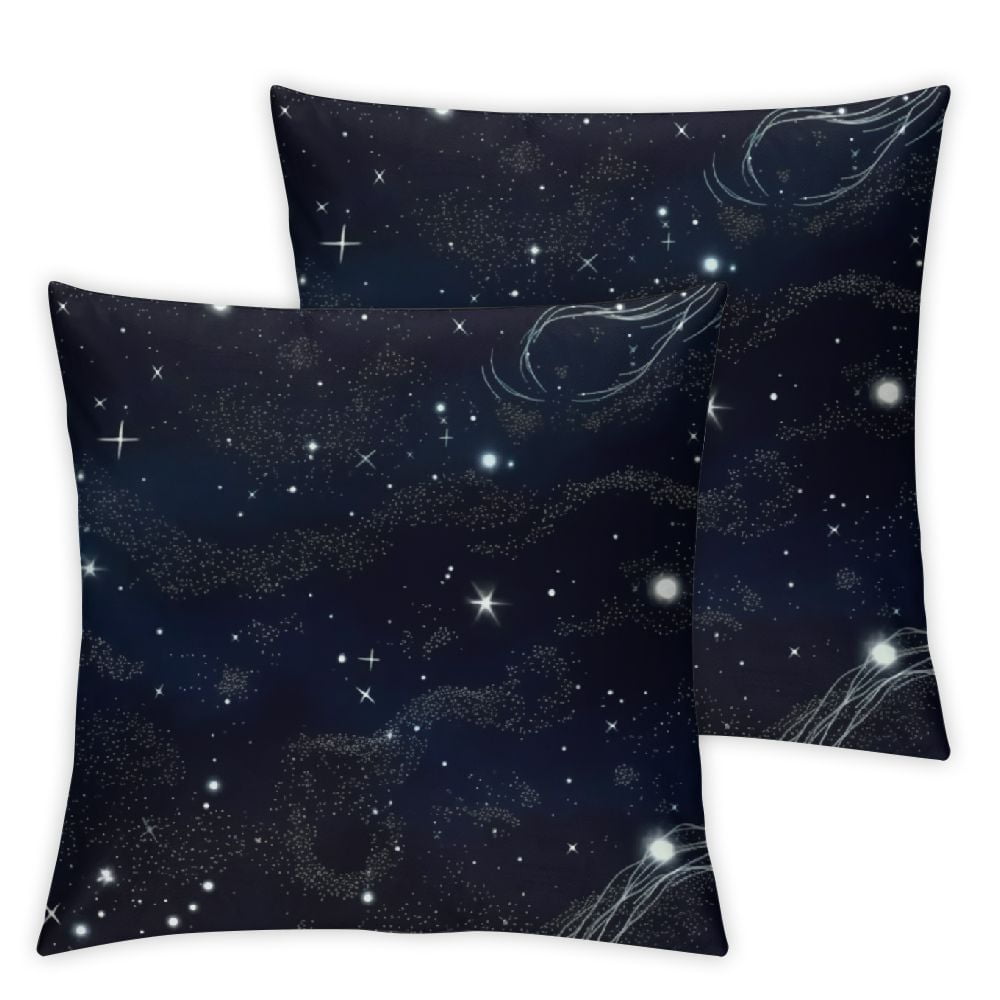 COMIO Pillow Covers Black Space Galaxy Constellation Seamless Pattern ...