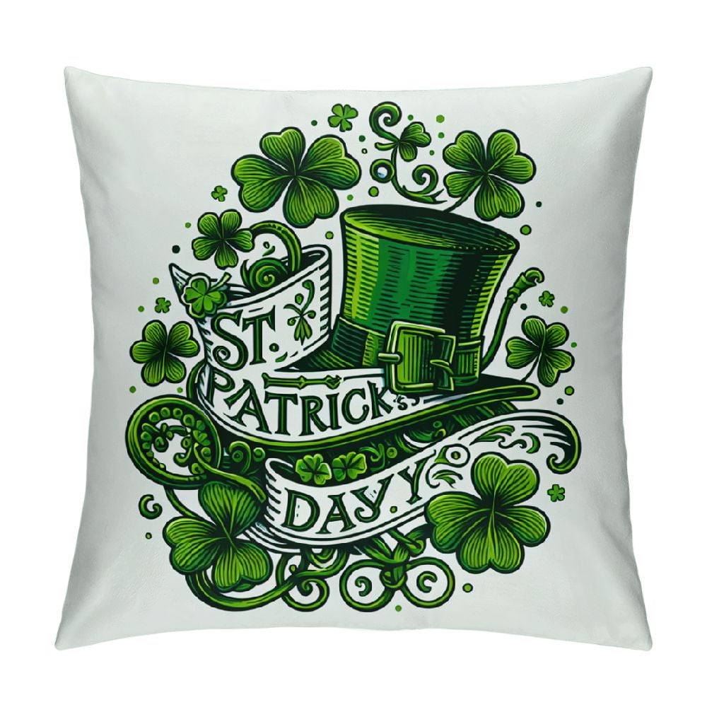 COMIO Pillow Covers St Patricks Day Decorations for Home Gnome Shamrock ...