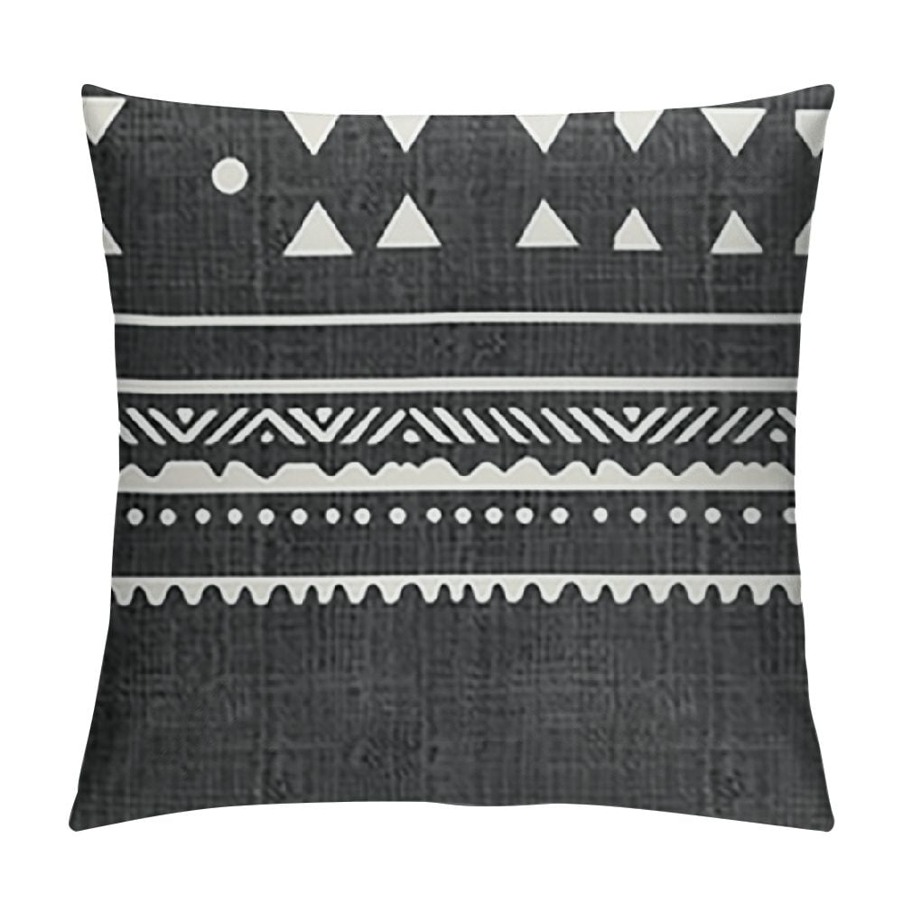 QZHH Pillowcases Black Aztec Geometric Pattern Bed Pillow Covers ...