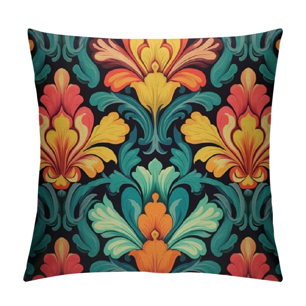 COMIO Pillows Cover Retro Pattern Classic Colors Modern Pillow Cover ...