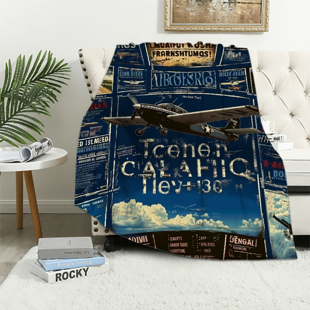 YANMS Pilot Blanket, Pilot Gifts for Him Men-Aviation Gifts for Kids ...