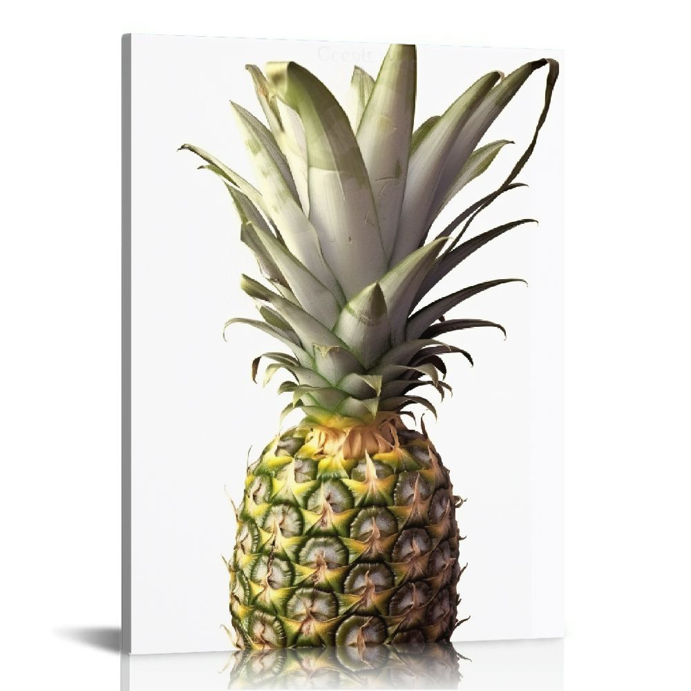 COMIO Pineapple Canvas Wall Art,Tropical Watercolor Print,Pineapple ...