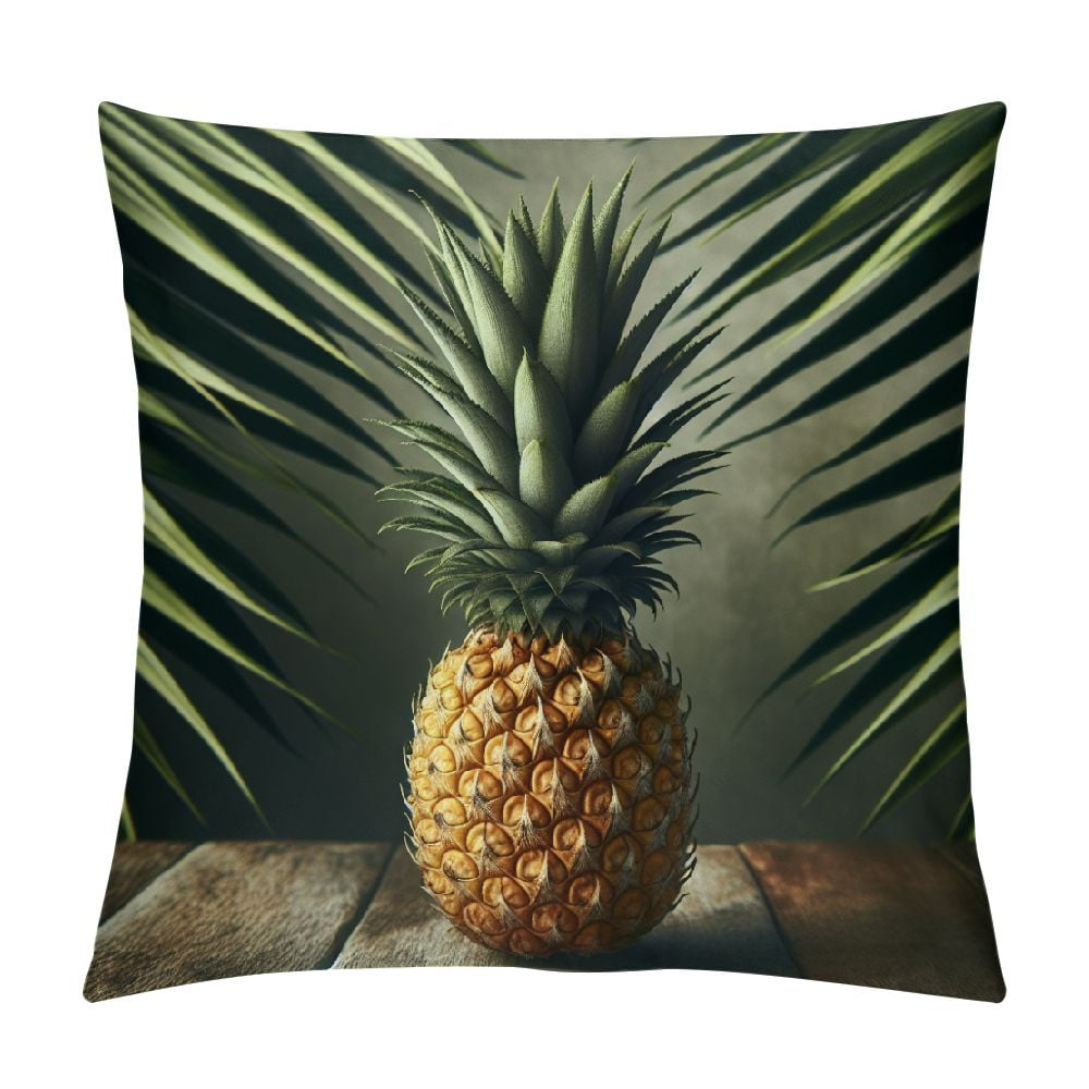 COMIO Pineapple Pillow Cover,Decorative Throw Pillow Pineapple Top ...