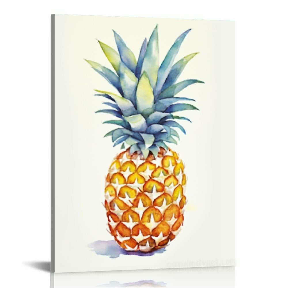 COMIO Pineapple Wall Decor Modern Tropical Pictures Canvas Art Colorful ...