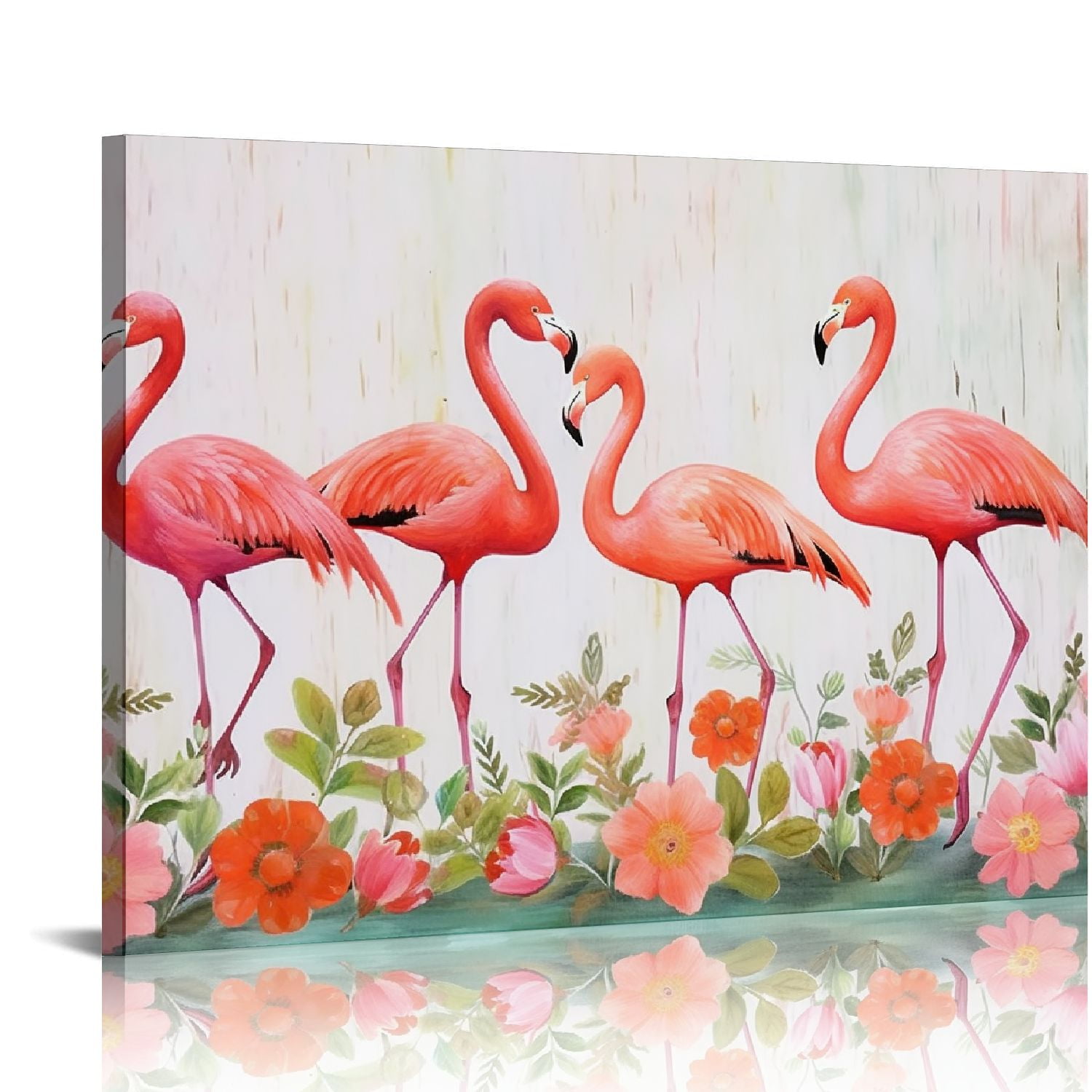 COMIO Pink Flamingo Wall Art Says You Are Wall Decor Flower Summer ...