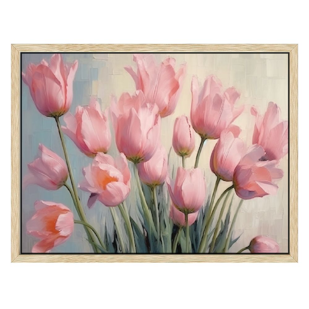 COMIO Pink Flower Poster Wall Decor Canvas art Prints Watercolor Plant ...