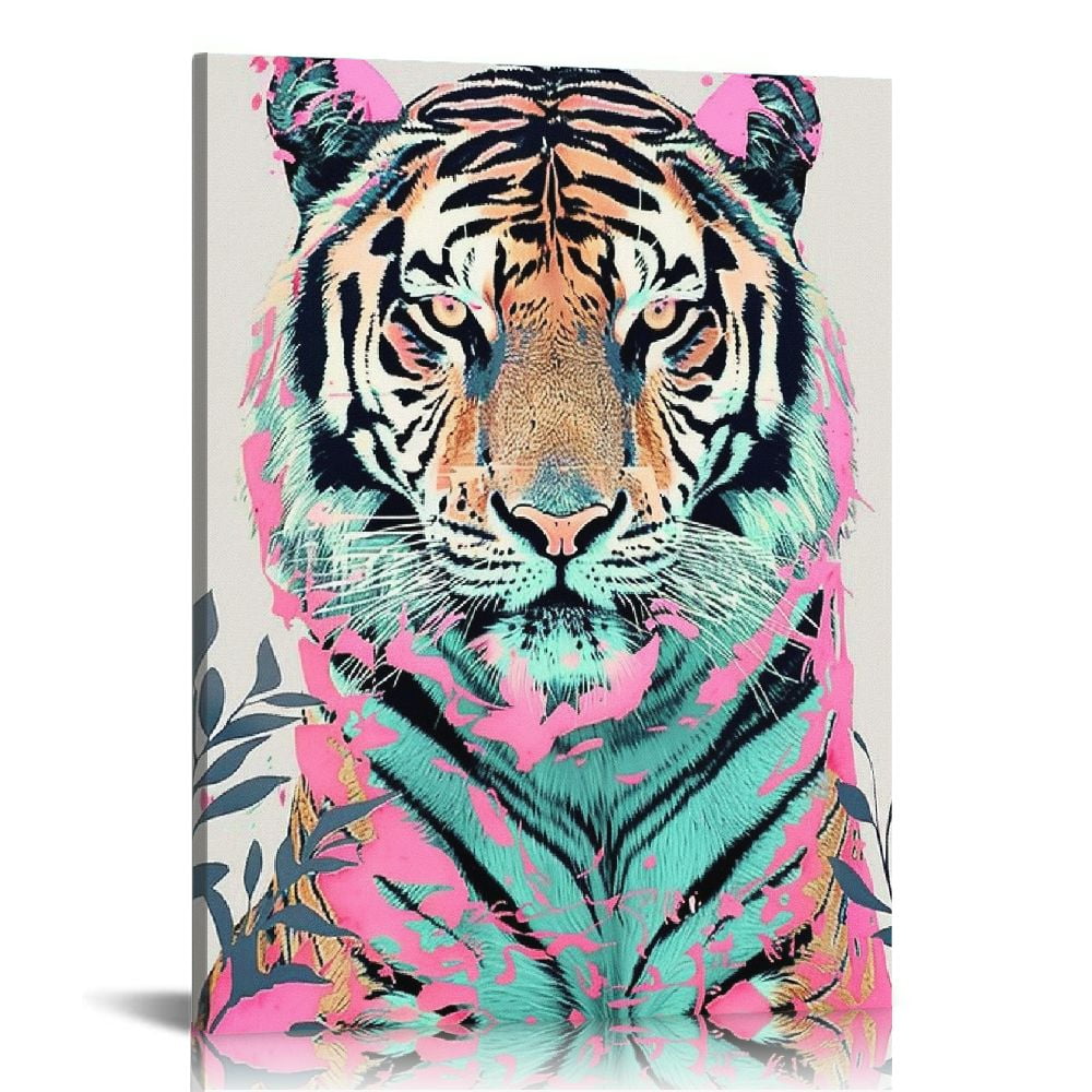 COMIO Pink Tiger Art Print | Wall Art | Illustration | Decor | Made in ...