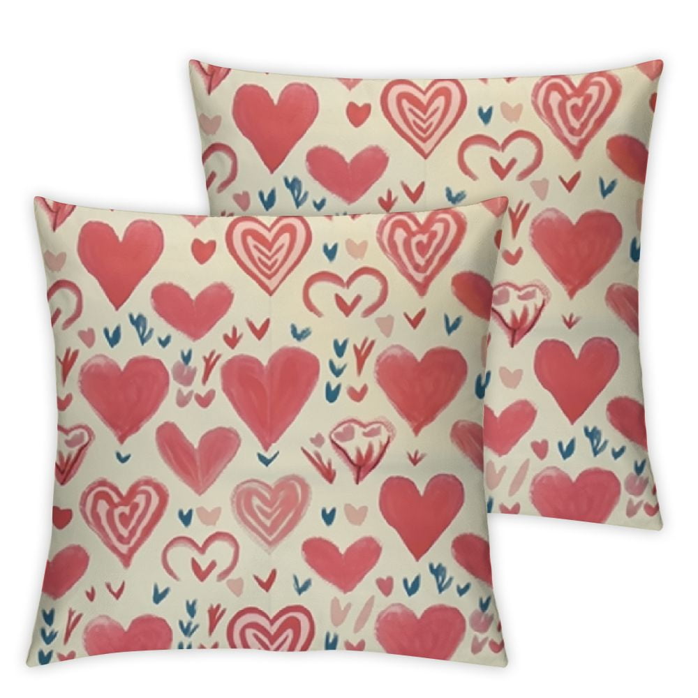 YANMS Pink Valentines Day Pillow Covers Set of 2 Valentine Decorations ...